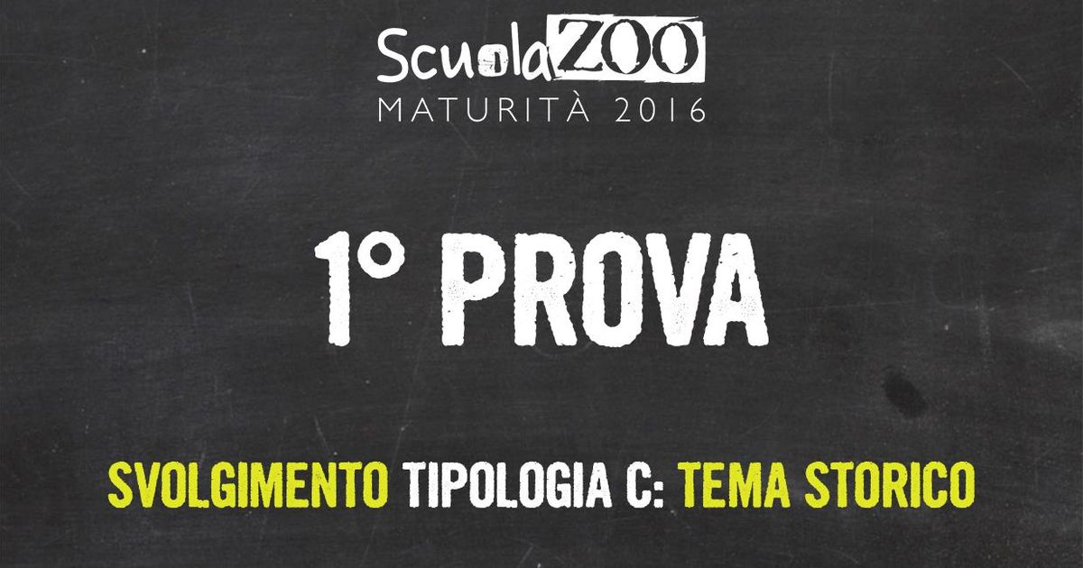 #Maturità2016: Prima Prova. Svolgimento Tema Storico | ScuolaZoo